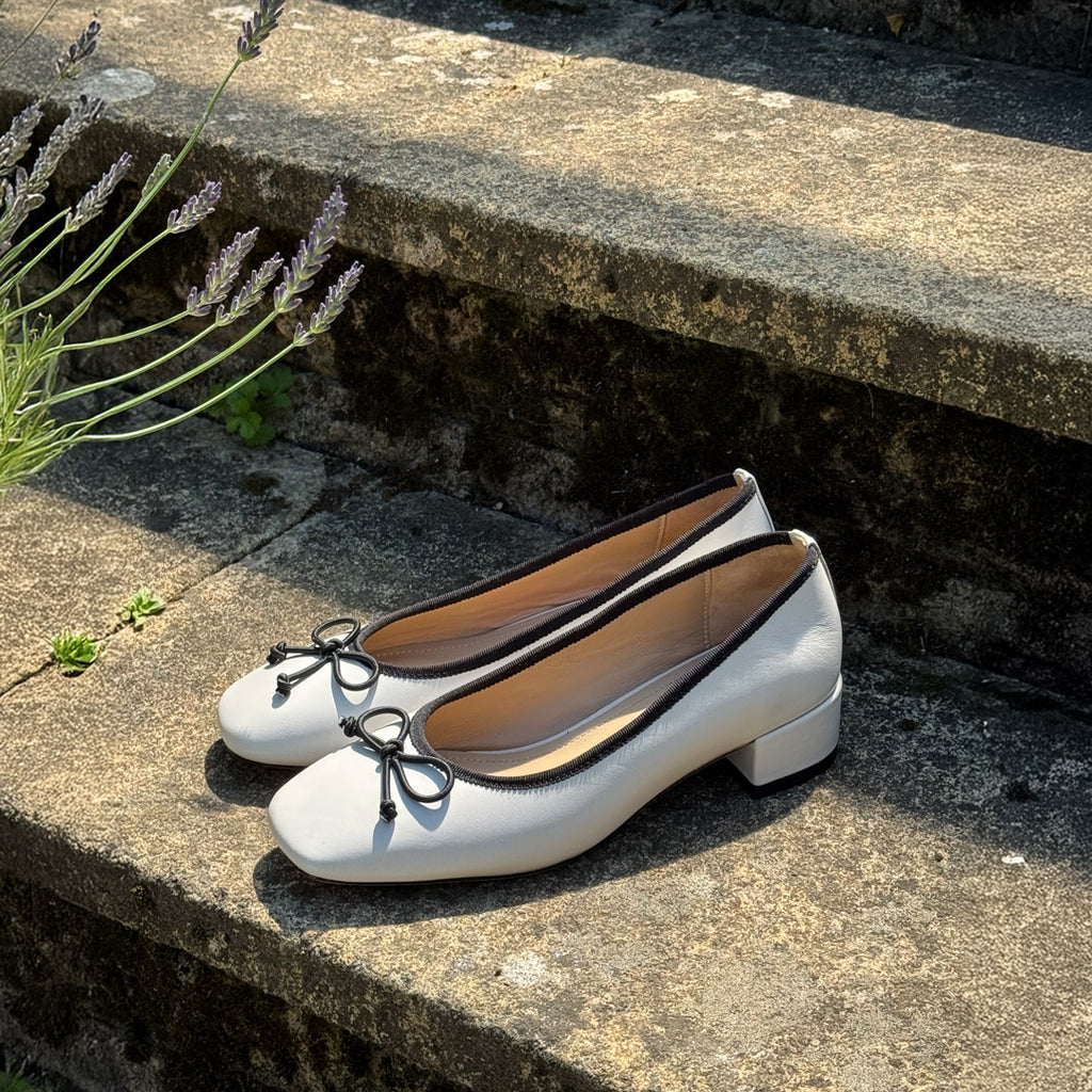 Petite Size Ivory 3cm Ballet Pumps - MIZCHI Pretty Small Shoes
