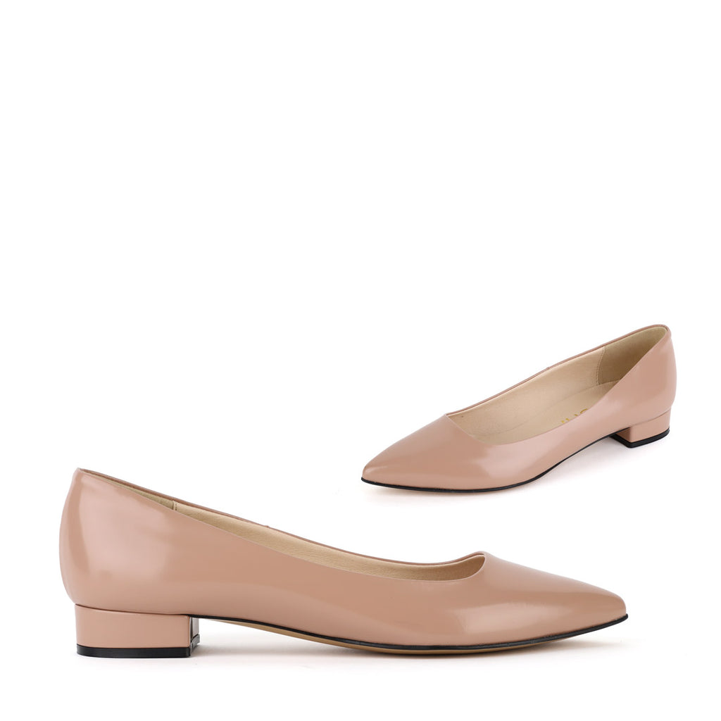 *UK size 3 - ARI- beige leather, 2cm heels - by Pretty Small Shoes