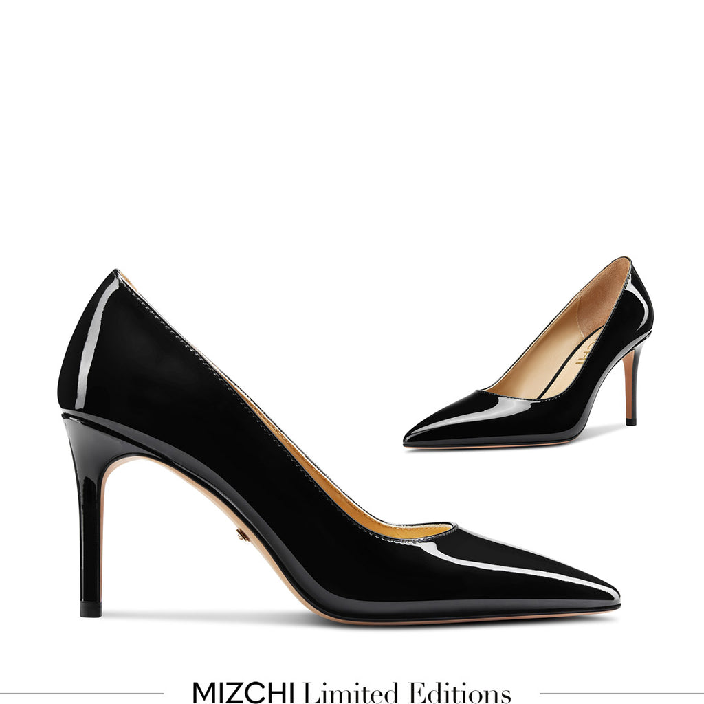 Petite Size Black Patent Classic Party Pumps by MIZCHI Pretty Small Shoes