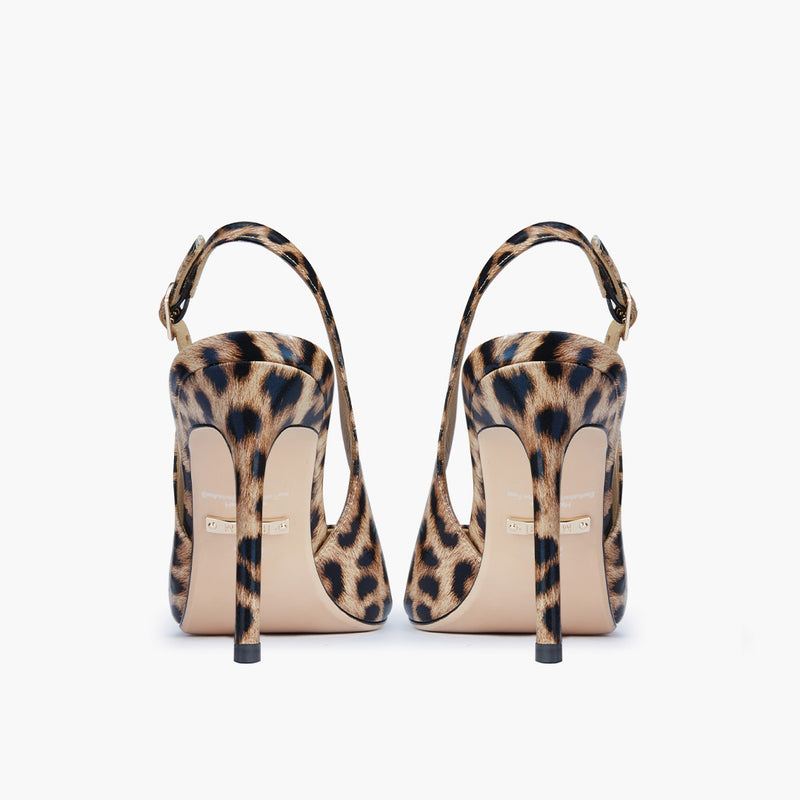 Petite Size Classic Leopard Print Slingback Heels by MIZCHI Pretty ...