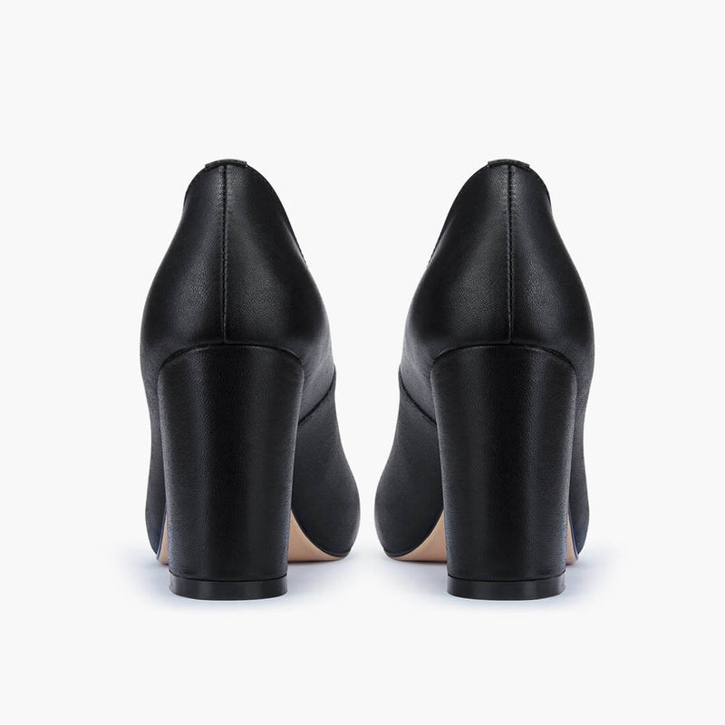 Petite Size Black Round Toe Platform Pumps - MIZCHI Pretty Small Shoes