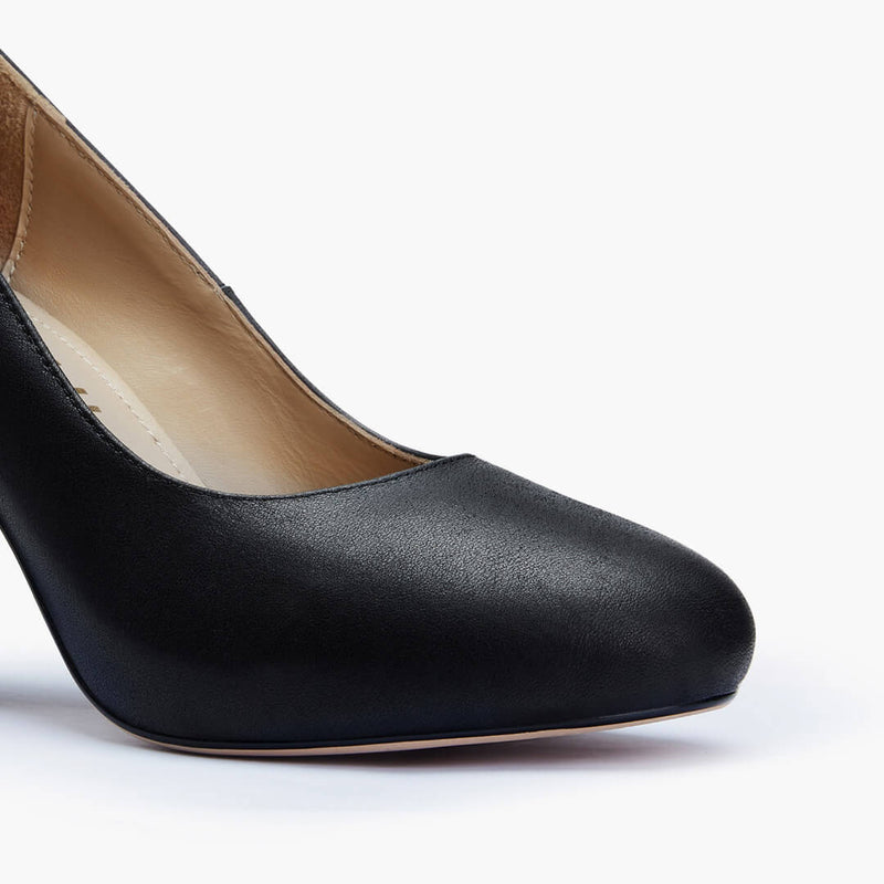 Petite Size Black Round Toe Platform Pumps - MIZCHI Pretty Small Shoes