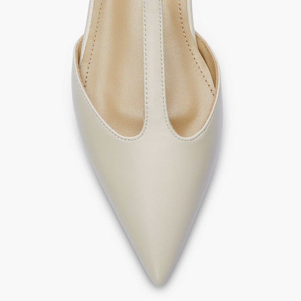 HEART OFF WHITE - T-bar Ballet Flats - MIZCHI Pretty Small Shoes