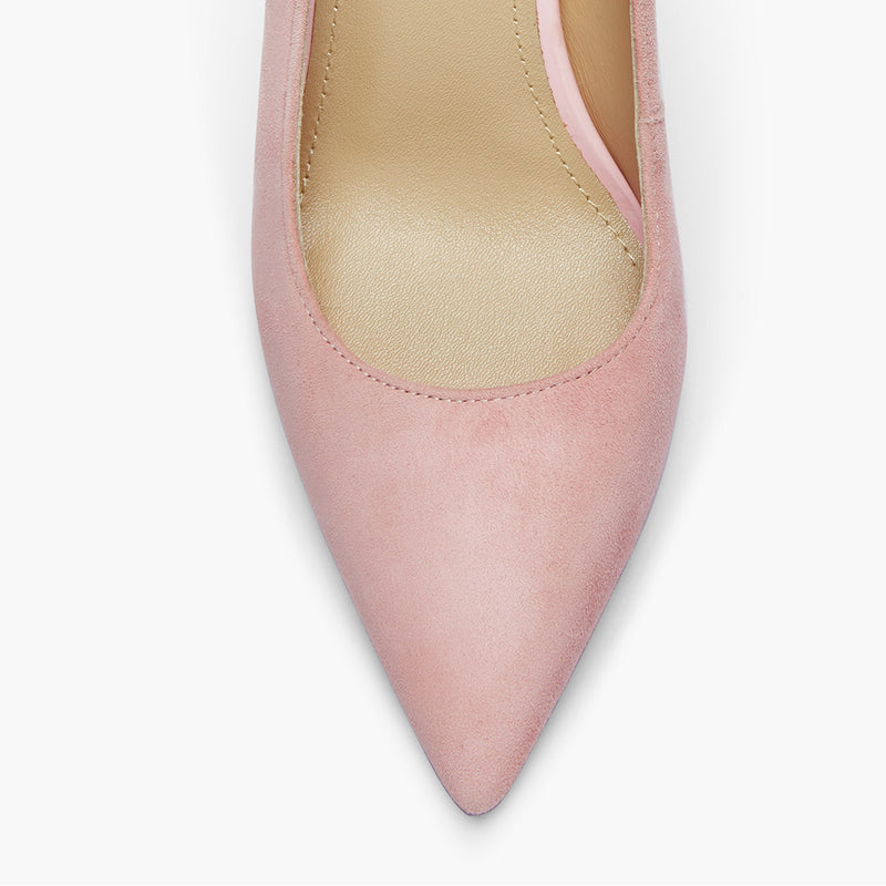 Petite Size Pink Suede Classic Party Pumps by MIZCHI Pretty Small Shoes