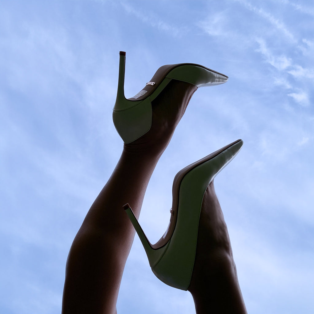 *LALITA WHITE - d'orsay cut heels by MIZCHI Pretty Small Shoes