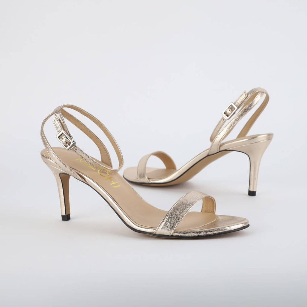 *UK size 2 - LANA - gold , 6cm heels by MIZCHI Pretty Small Shoes