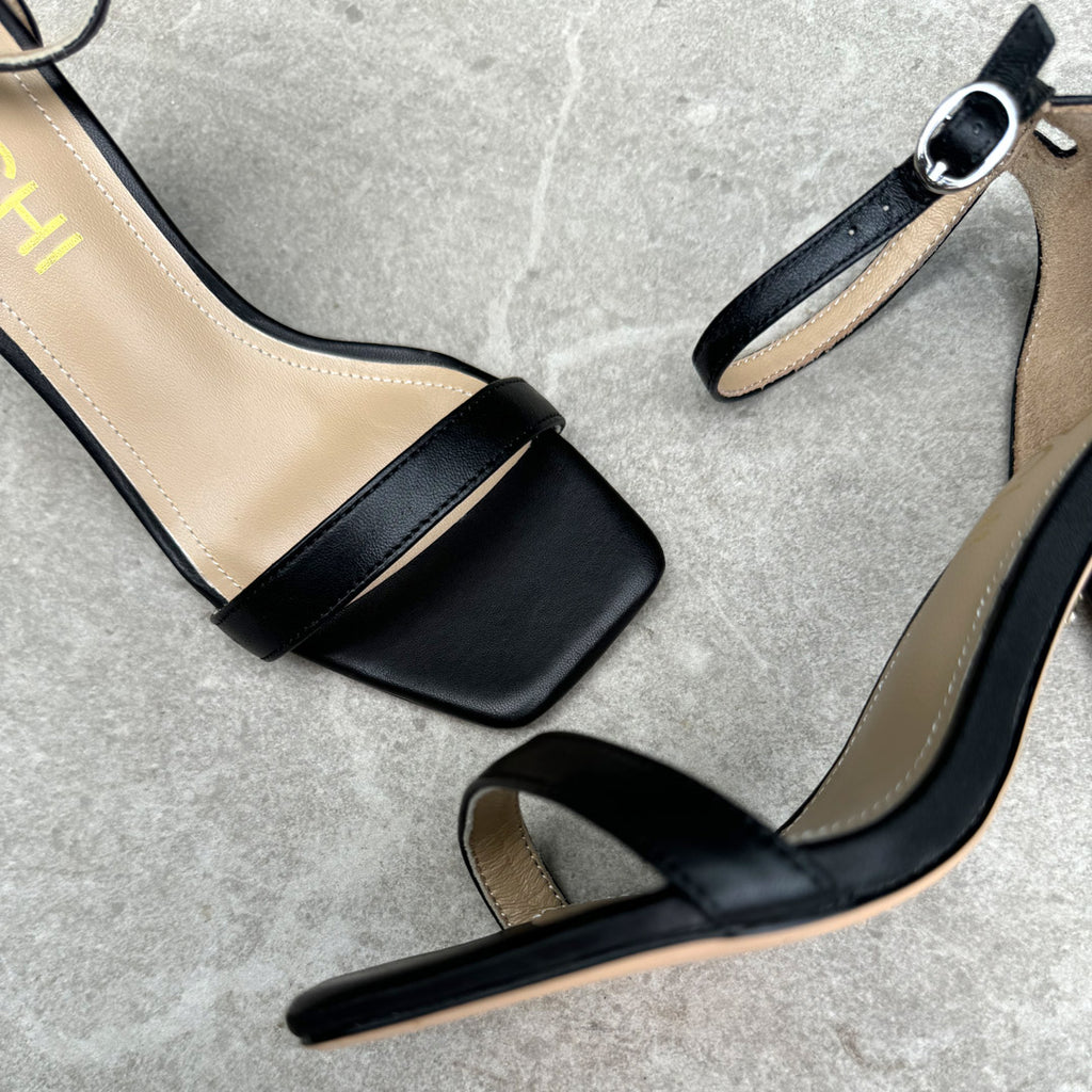 Petite Size Black Chunky Heel Sandal MIZCHI Pretty Small Shoes