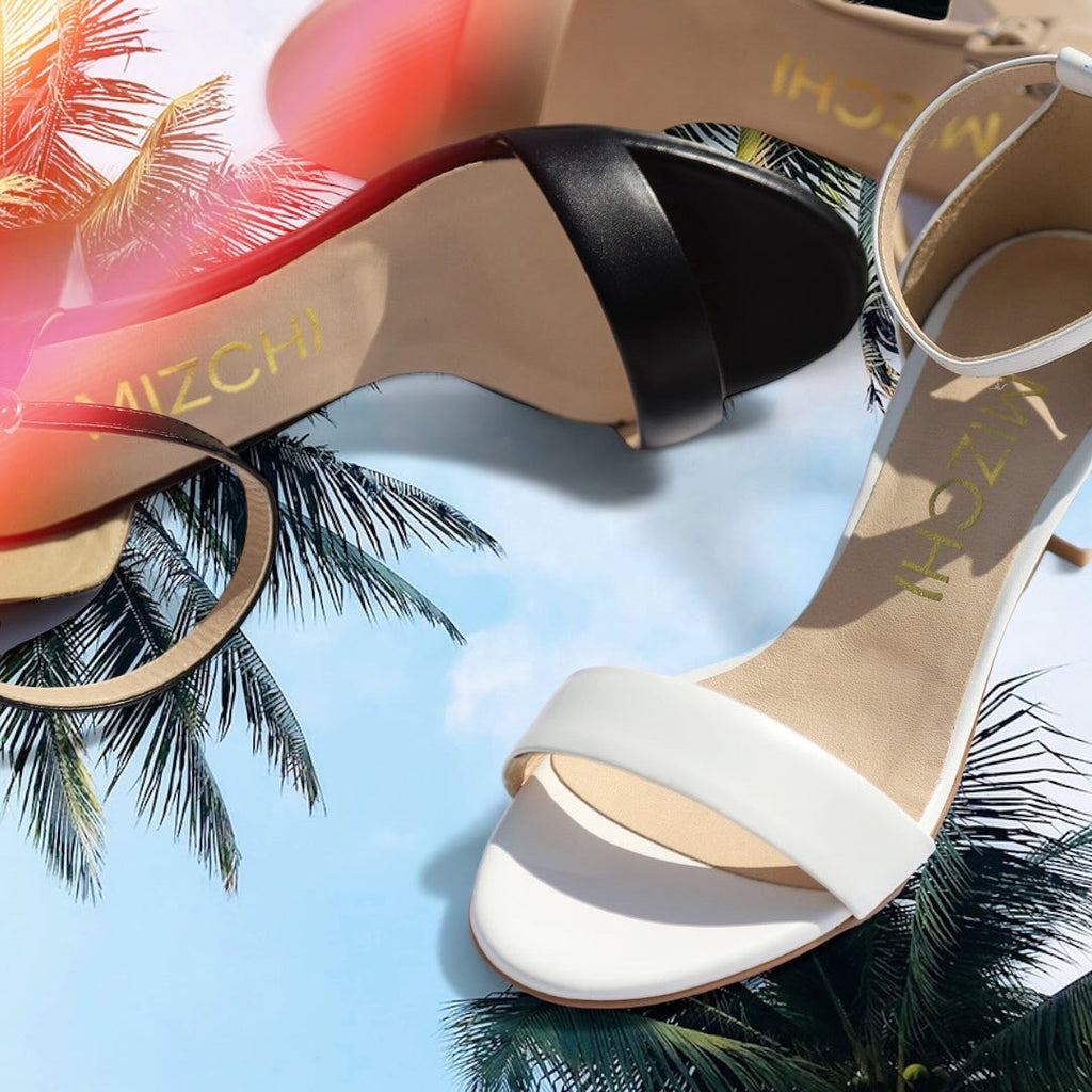 Petite Size Ankle Strap Leather Sandals by MIZCHI Pretty Small Shoes